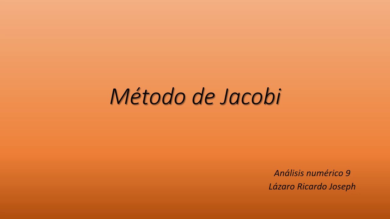 Método de Jacobi - YouTube