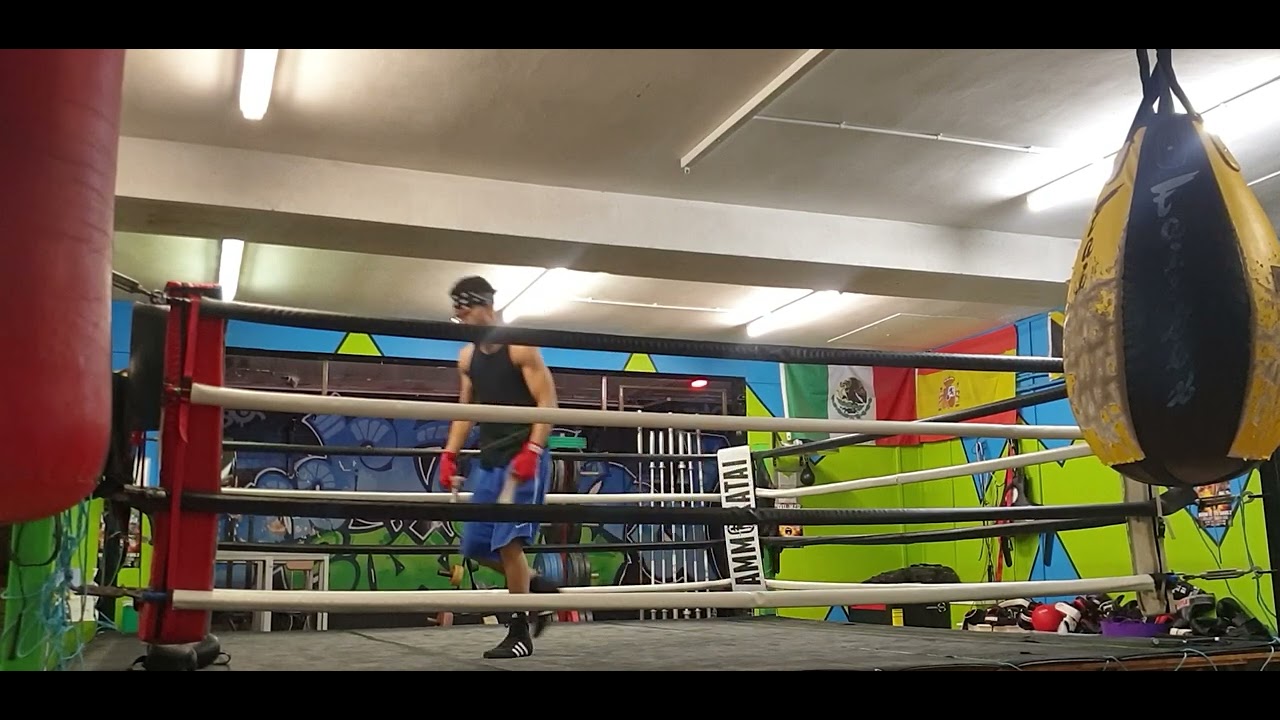 Warm up shadowing boxing with weights - YouTube