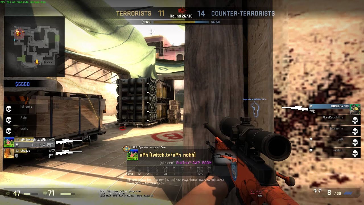 CS:GO | 64tick 7hop on 16 tick demo - YouTube