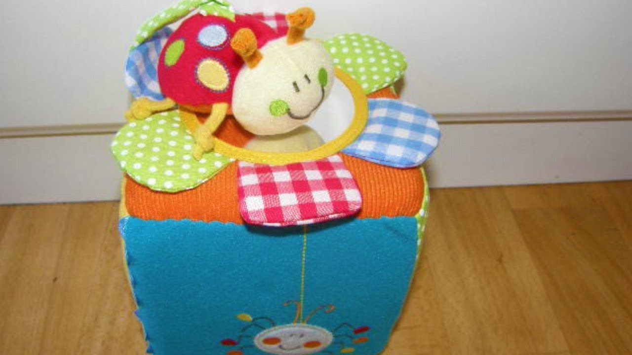 Sensory soft baby activity block.Soft baby cube - YouTube