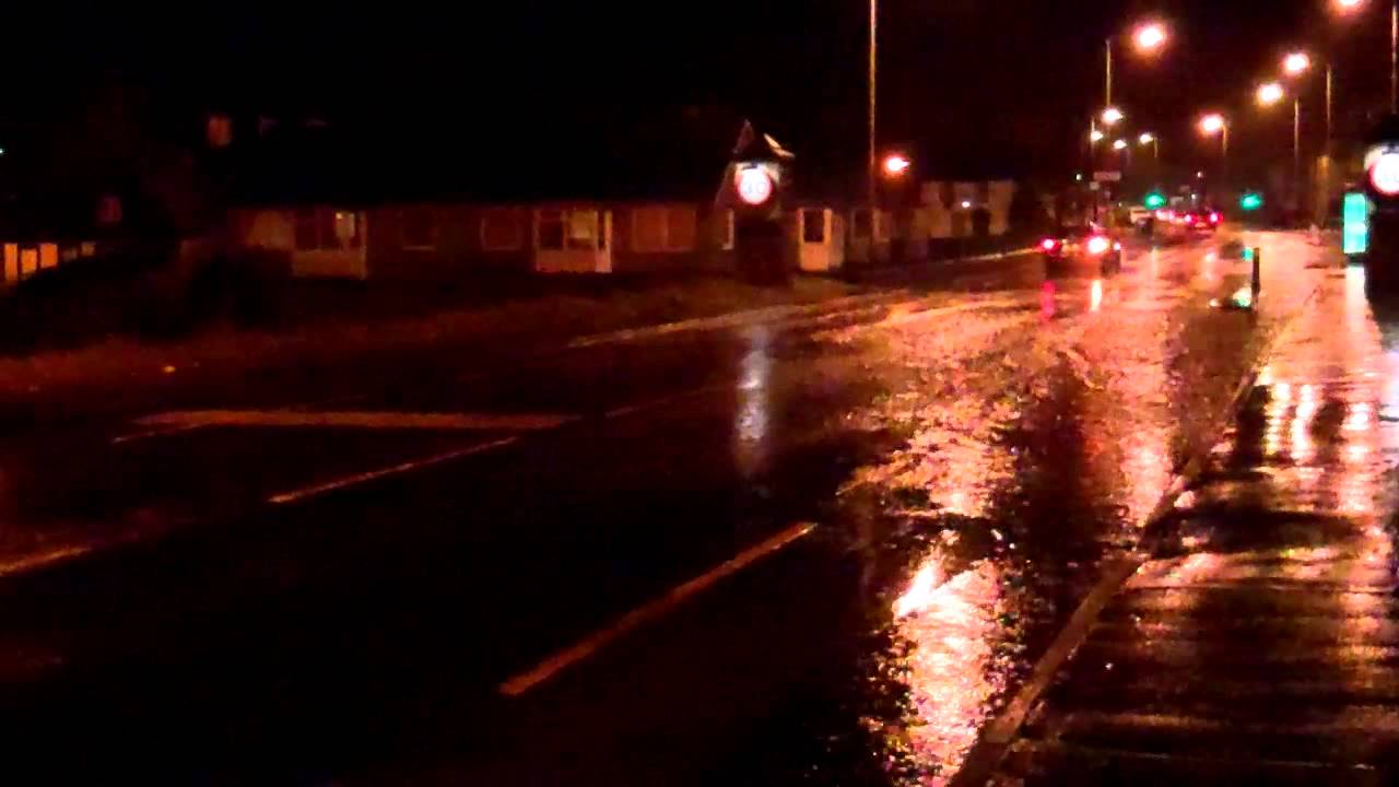 Winter Night Flooding Road Scone Perth Perthshire Scotland - YouTube