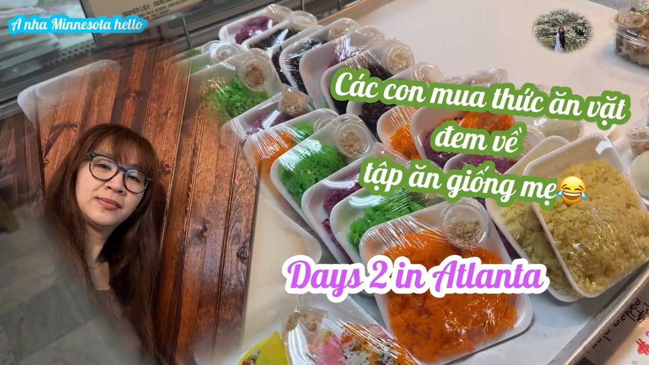 Ngày Thứ 2 ở ATLANTA, các con mua thức ăn VN đem về, những đoạn đường ...