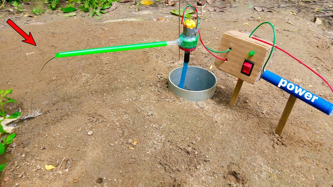How to make mini water pump | Science project | Electric water pump ...