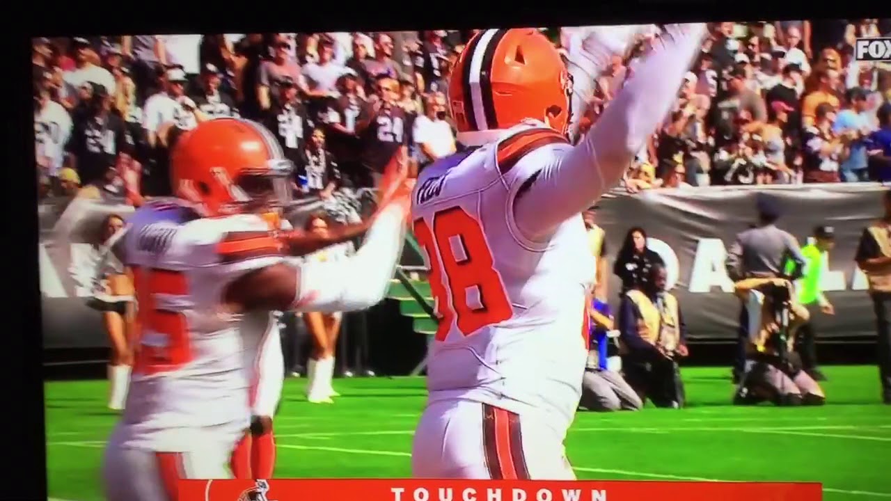 Cleveland Browns DBZ Touchdown Celebration - YouTube