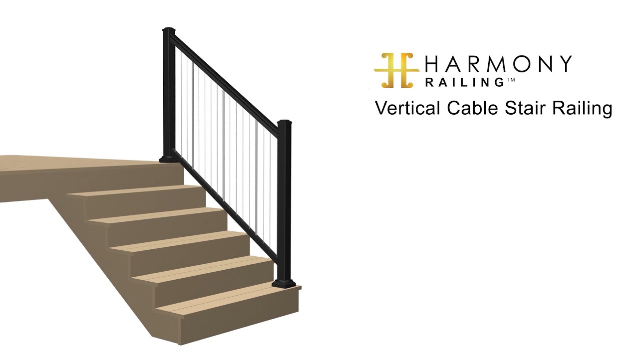 Vertical Cable Stair Installation | Harmony Railing - YouTube