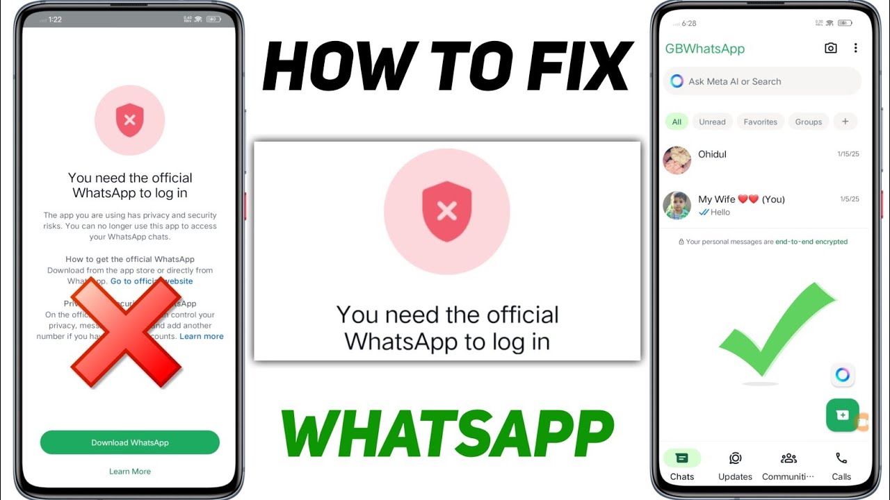 Fix You need the official whatsapp to log in Problem 2025 | Whatsapp ...