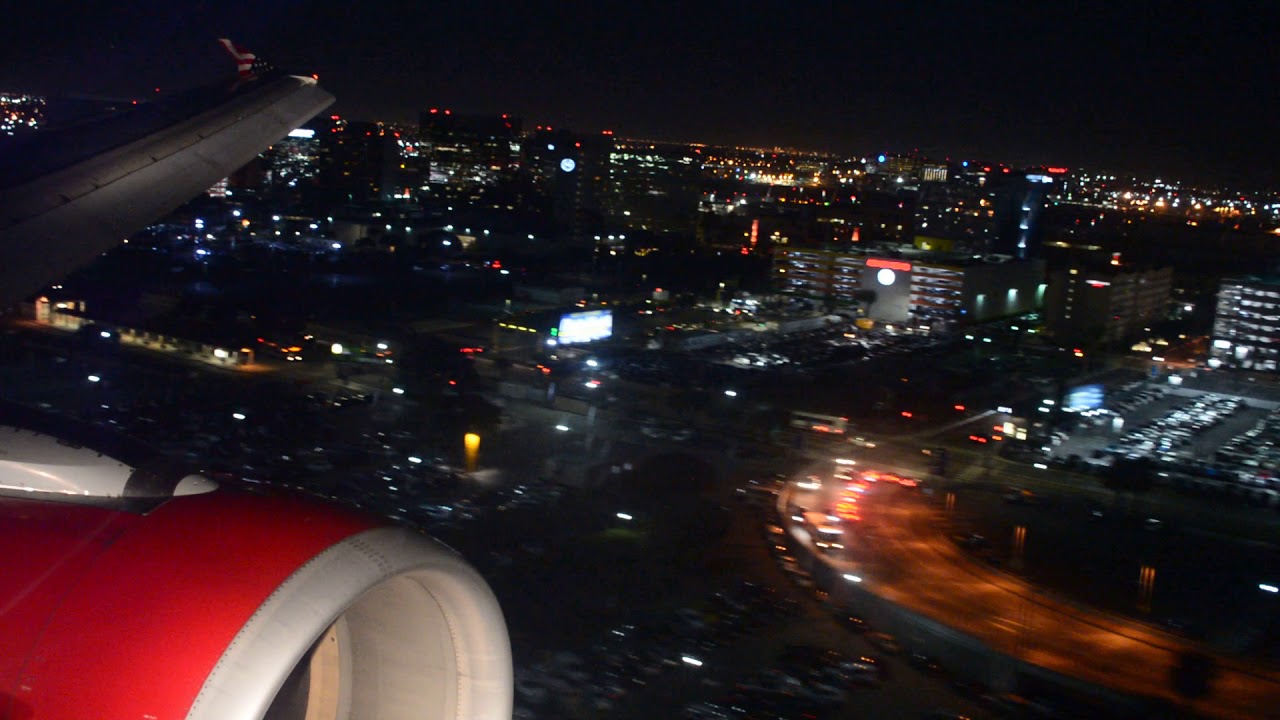 Night Landing @ LAX - Alaska Airbus A320 - YouTube