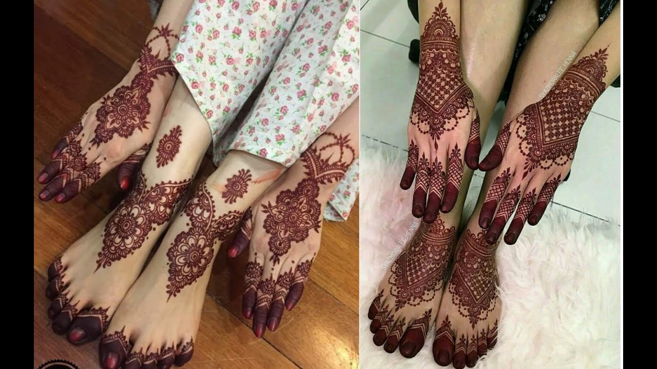 Hand and foot mehndi design | stylish mehndi designs | new mehndi ...