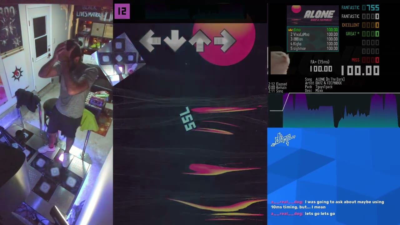 my first-ever ITG 12 quint: Alone [In The Dark]. 755 arrows hit within ...