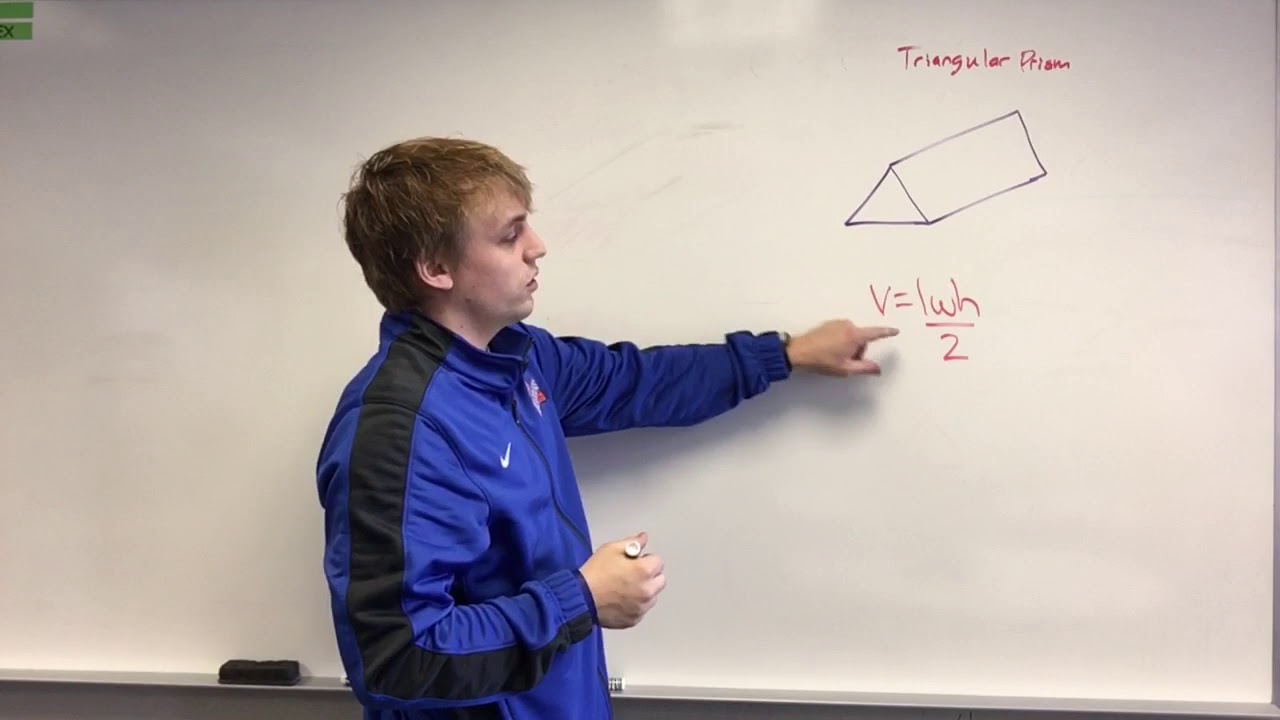 Finding the volume of a triangular prism - YouTube
