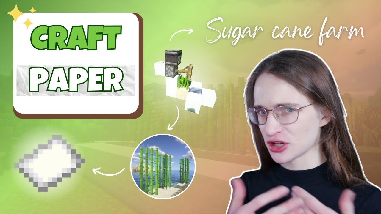 How to Craft Paper and Setting Up a Sugar Cane Farm in Minecraft - YouTube