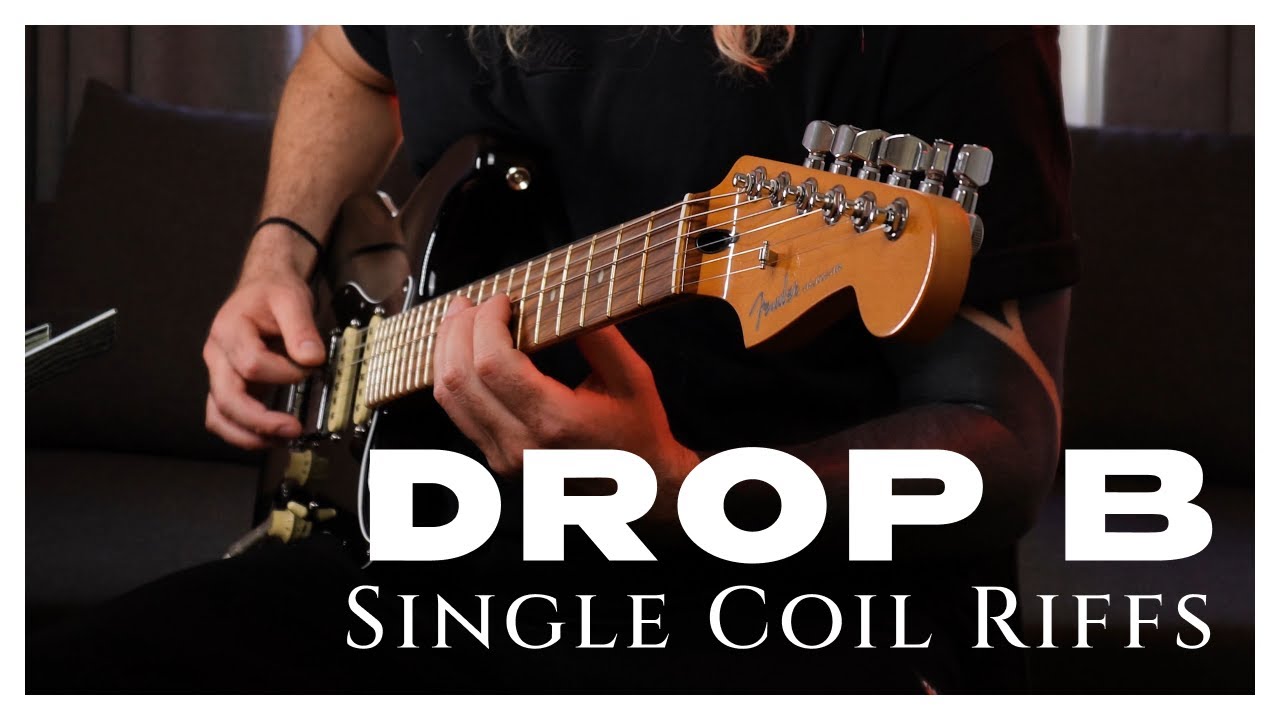 Stratocaster Single coil drop B Djent riffs - YouTube