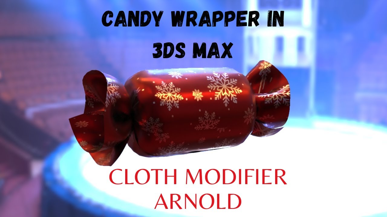 Candy wrapper modeling in 3ds max | 3ds max Cloth modifier & mParticle ...