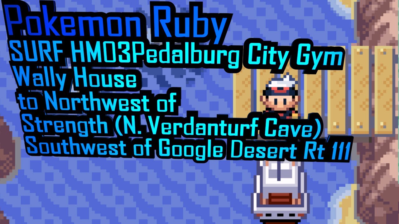 Pokemon Ruby Surf / Basement Key Wattson in Mauville Center rt 110 surf ...