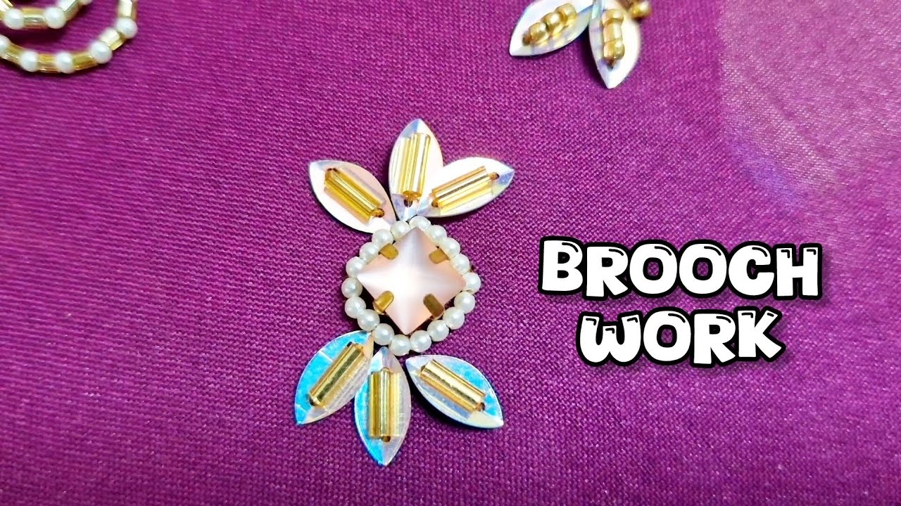 Easy brooch work - YouTube