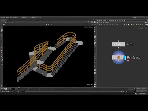 Houdini tutorial - Procedural modeling of stairs - YouTube