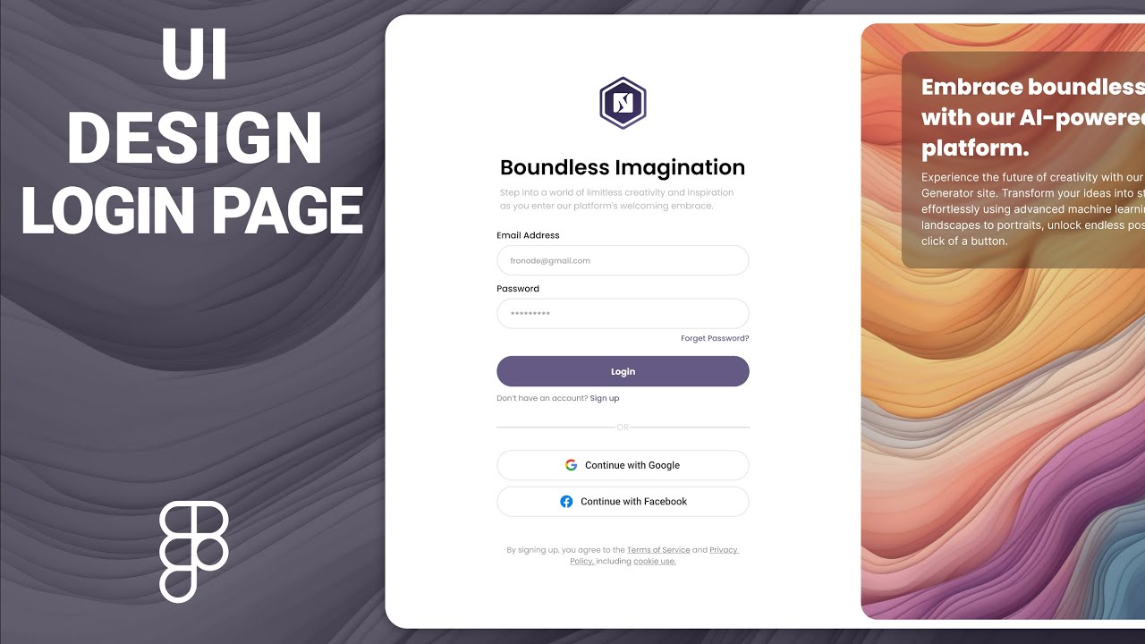 Figma Tutorial: Login Page Design for Beginners | UI - UX | Minimal ...
