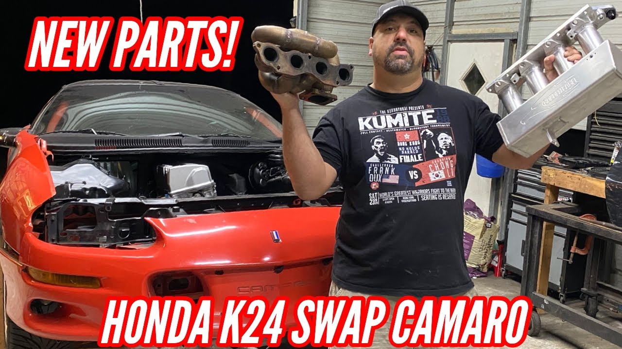 CUSTOM MANIFOLDS! HONDA K24 SWAP TURBO CAMARO SS - YouTube