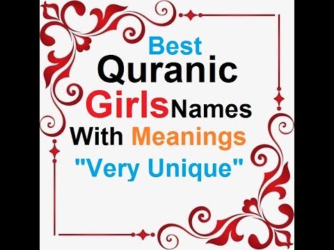 Quranic Baby Girl Names | Best Islami Names With Meaning - YouTube