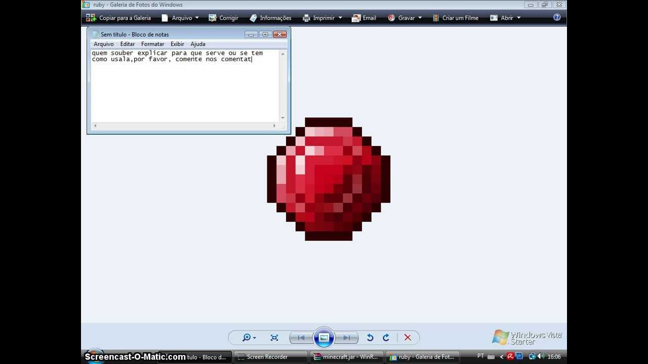 Para que serve o item ruby na .minecraft? - YouTube