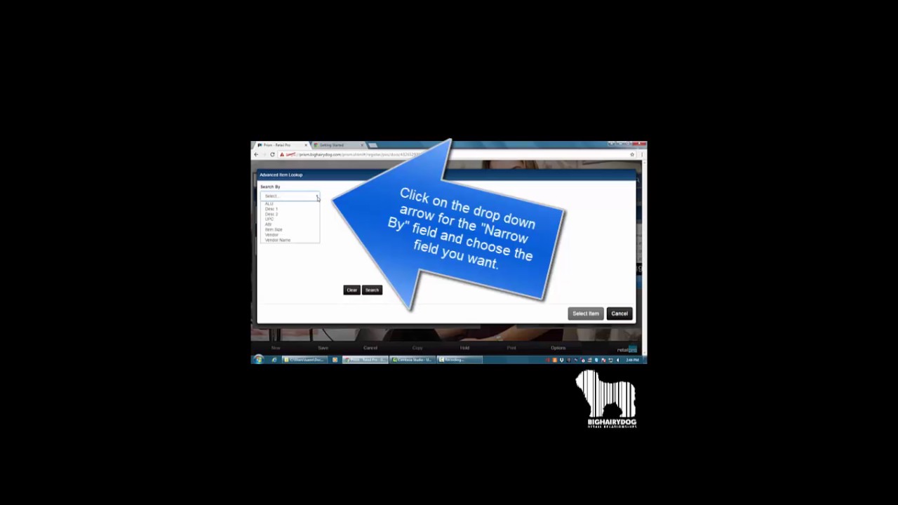 Basic POS Item Lookup Retail Pro Prism - YouTube