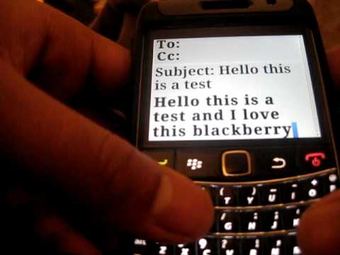 BLACKBERRY BOLD 9700 TYPING TEXTING TEXT - YouTube