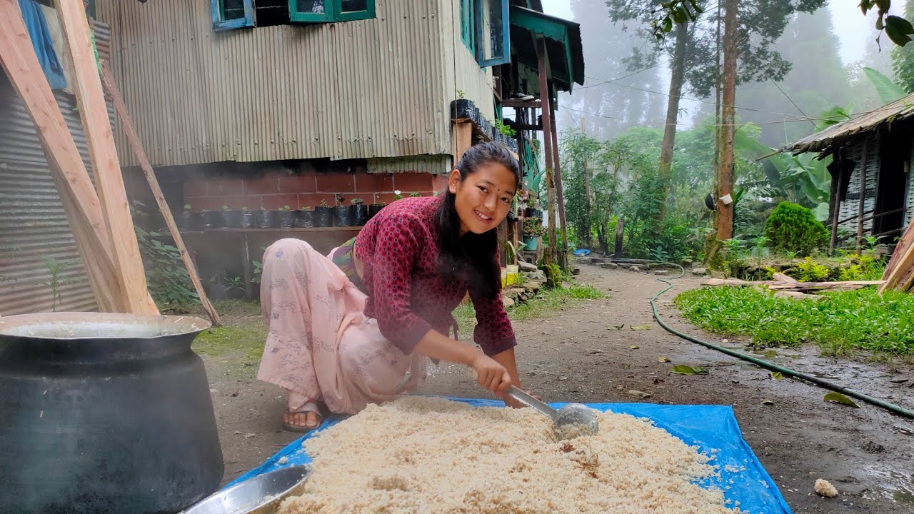 Journey of RICE🌾 through WINE🍷 to ALCOHOL 🍺 😄 Nepali local jad-rakshi ...