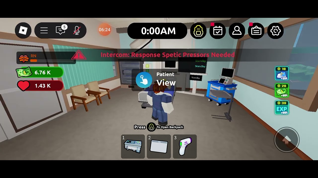 Be a Nurse Roblox: A quick Tour of the ICU unit and caring for Patients ...