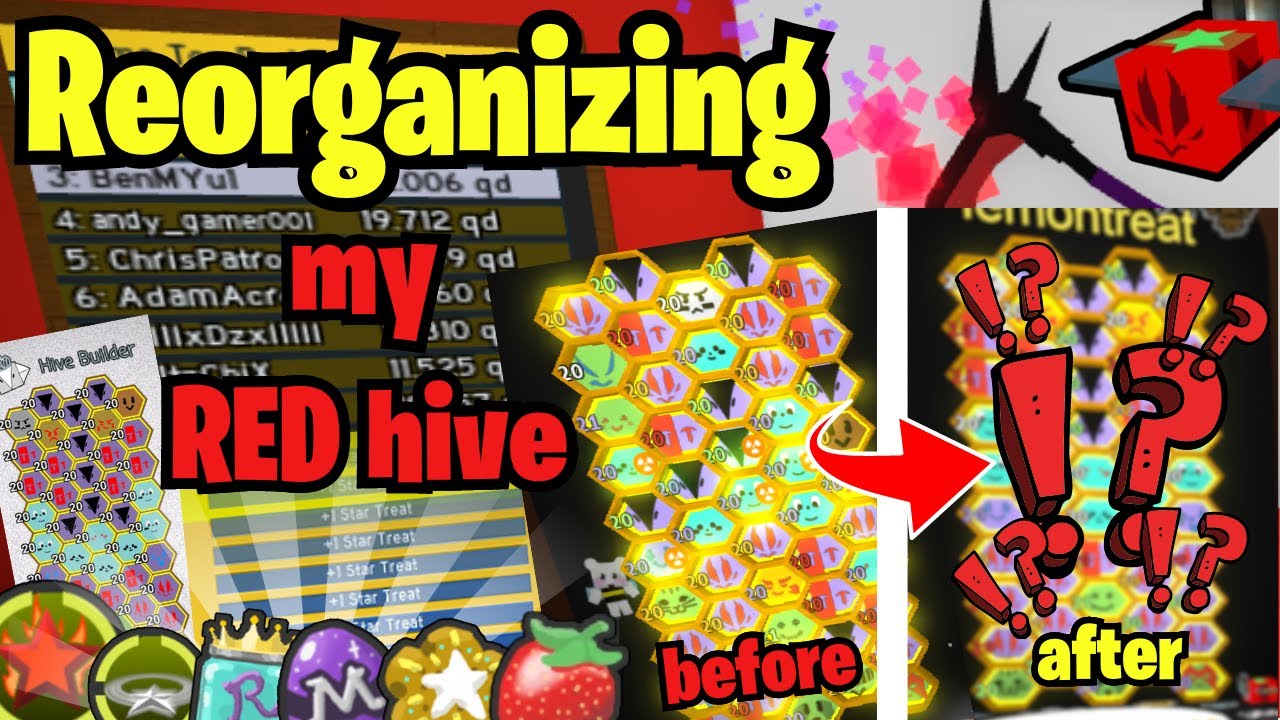 Full Red Hive Reorganization! (10M+ Royal Jelly Purchased!!) | Roblox ...