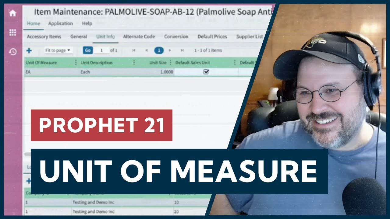 What is the Base Unit of Measure (UOM) in Prophet 21? - YouTube