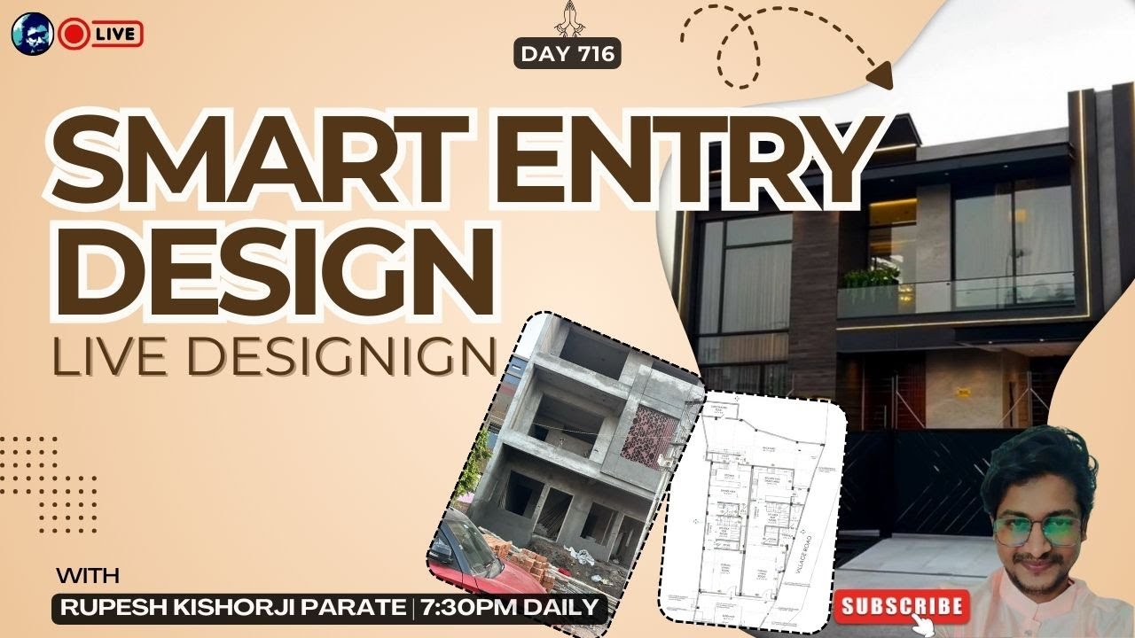 Modern Compound Wall & Automated Sliding Gate Design | Entry Lvl ...