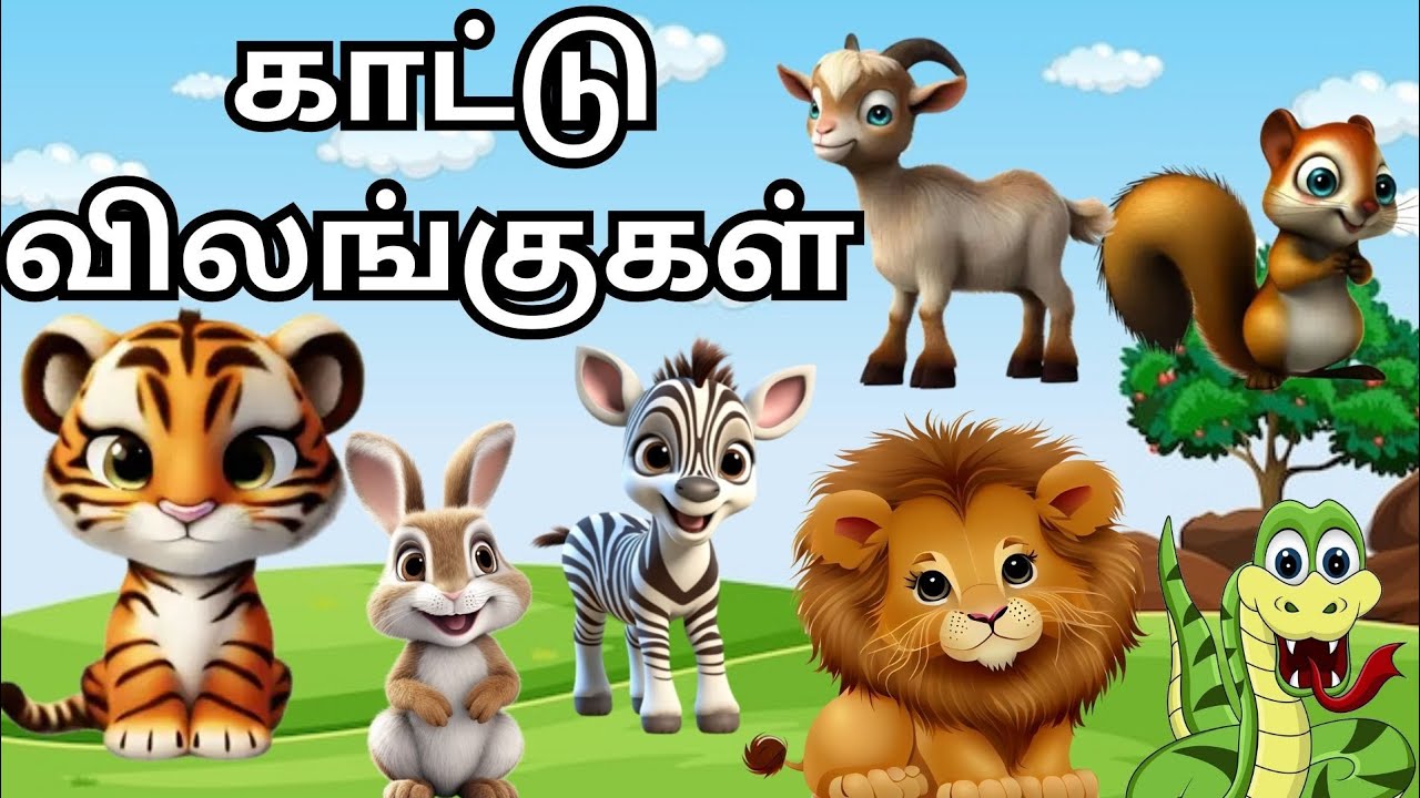 காட்டு விலங்குகள் |kattu vilangugal|Tamil wild animals names #kids # ...
