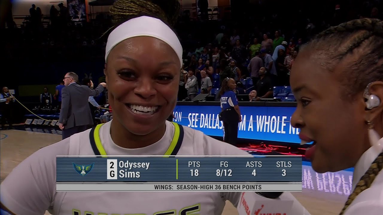 Odyssey Sims RETURNS To WNBA, drops 18pts in Dallas Wings Win vs ...