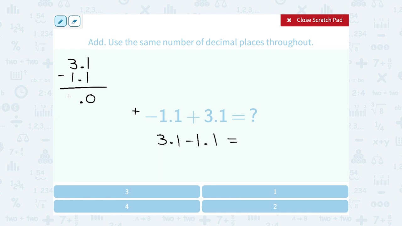 6.39 Add and Subtract Decimal Numbers Up to 3 Places - YouTube