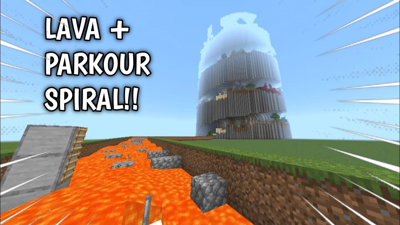 LAVA PARKOUR + PARKOUR SPIRAL??😱 | MAP PARKOUR MCPE - YouTube