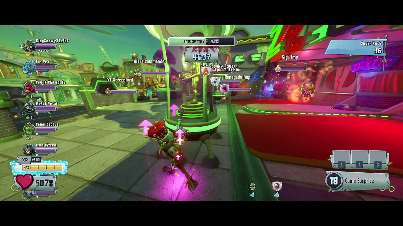 PvZ GW2 - The Zombie Bosses destroy Epic Spooky Squash - YouTube