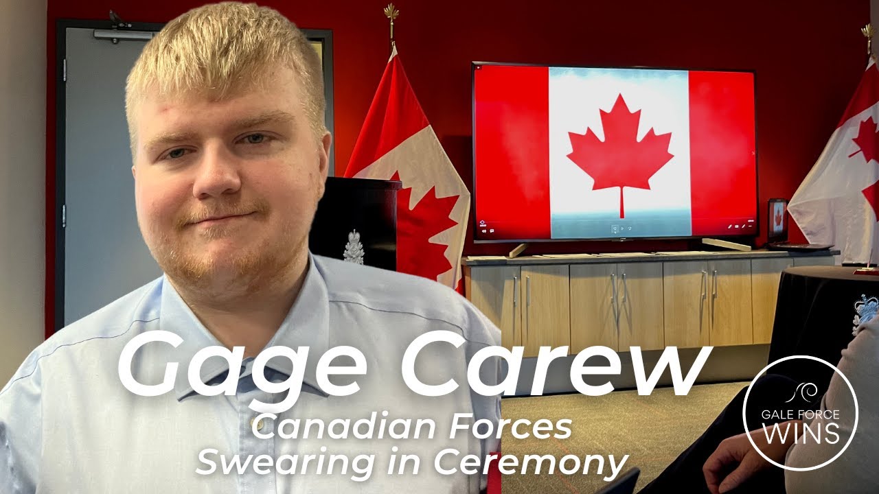 Gage Carew - Canadian Forces Swearing in Ceremony - YouTube
