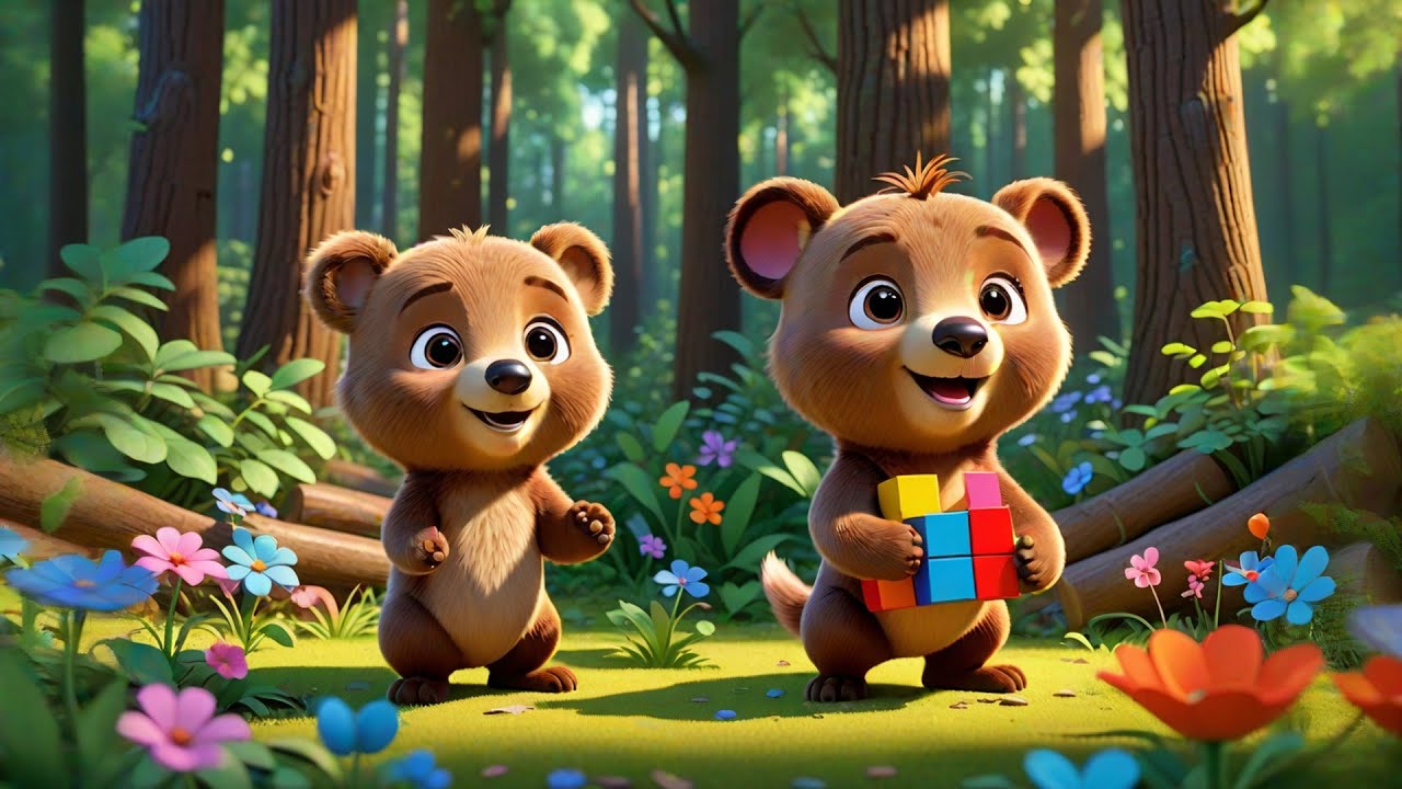 Three Baby Bears Build a Fort | Animal Adventure Song for Kids ...
