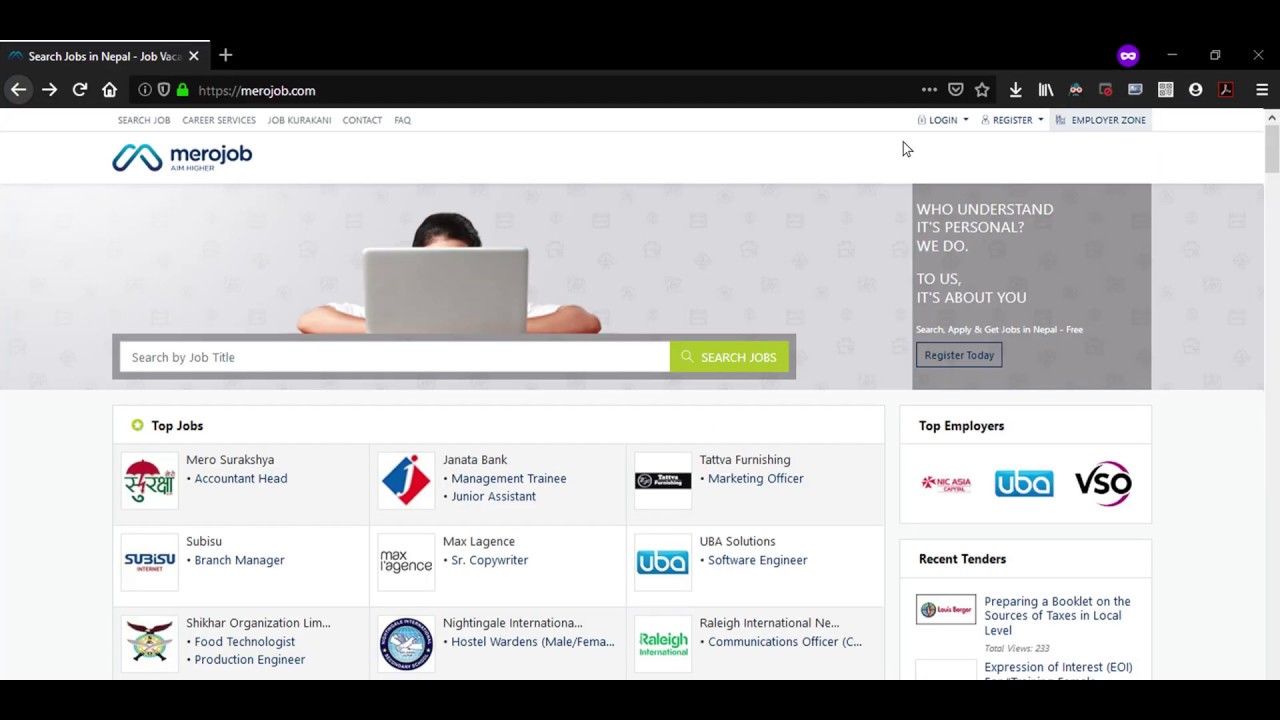 How to register in merojob? - YouTube