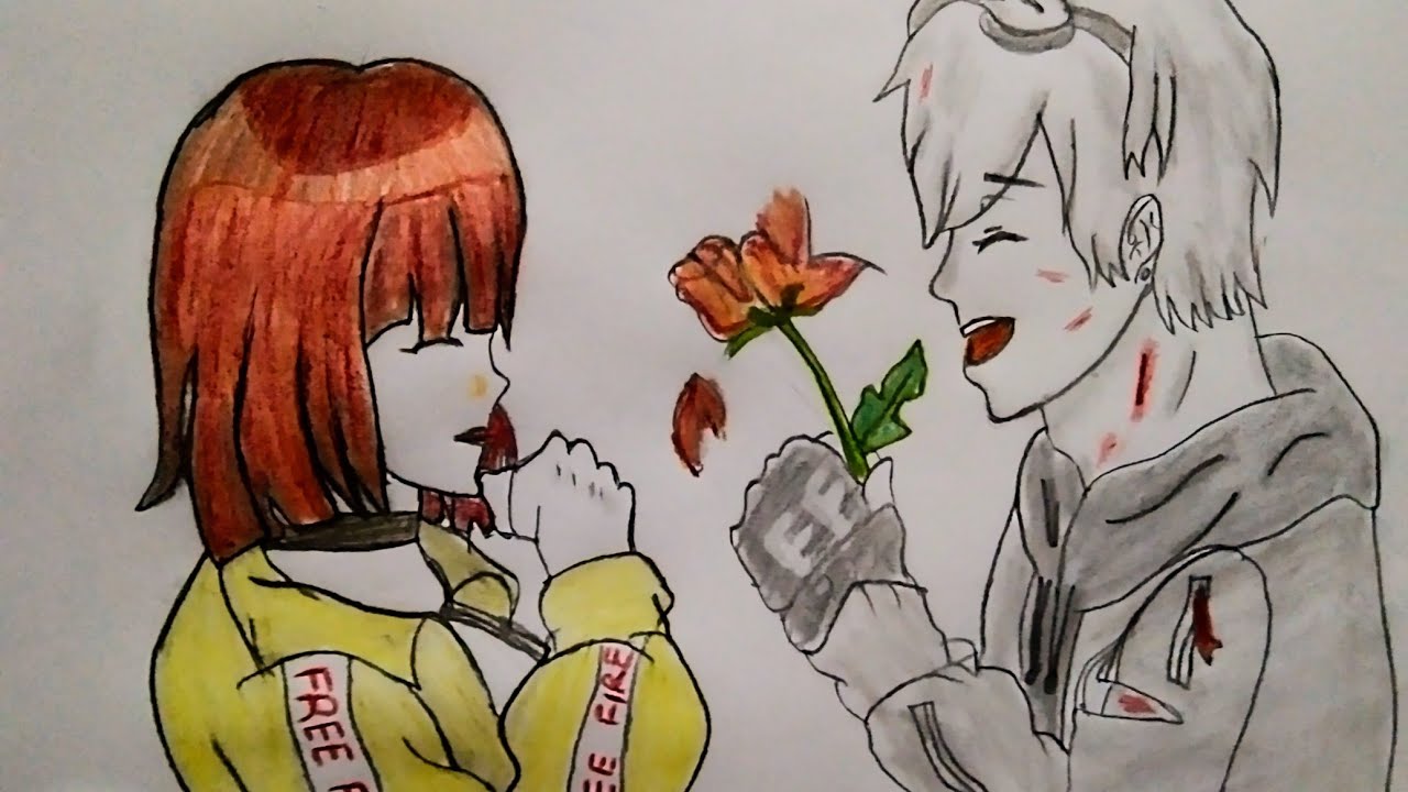 Free Fire Drawing || free Fire Characters Kelly And Maxim Drawing ...