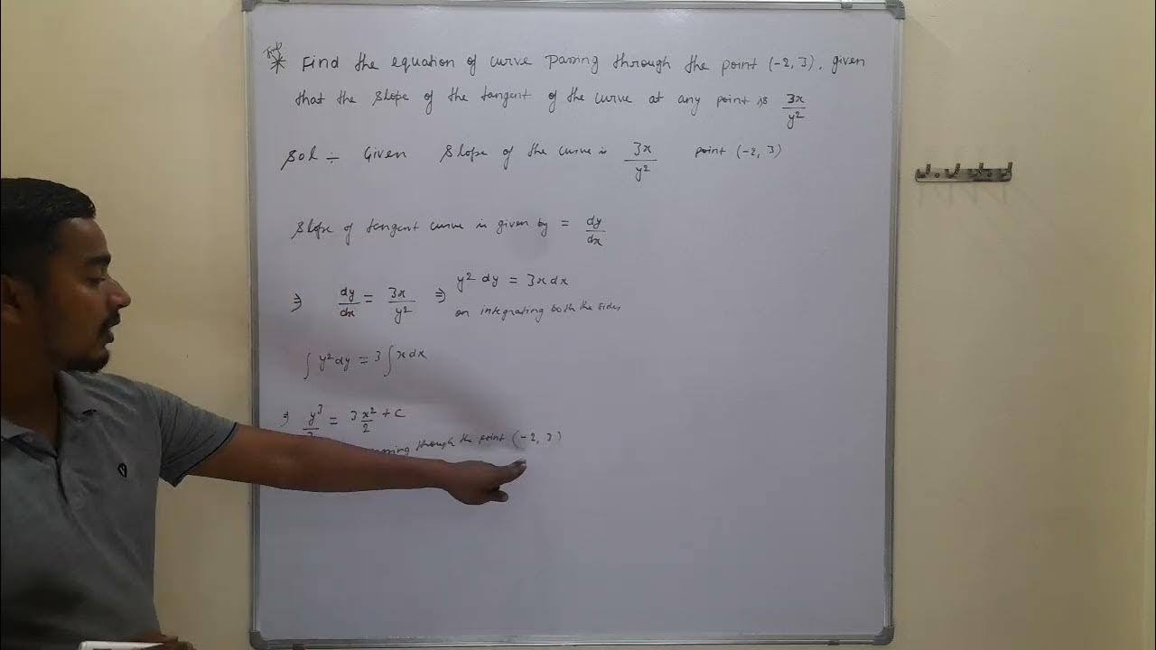 find the equation of curve passing through the point (-2,3) , given that the slope of the ...