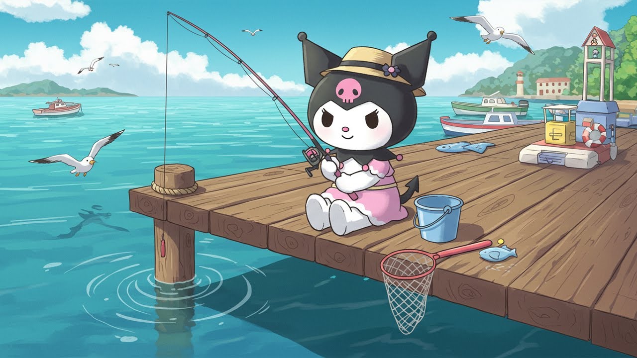 Kuromi Fishing Day 🎣 Relaxing Lofi Beats to Chill, Study, and Dream by ...