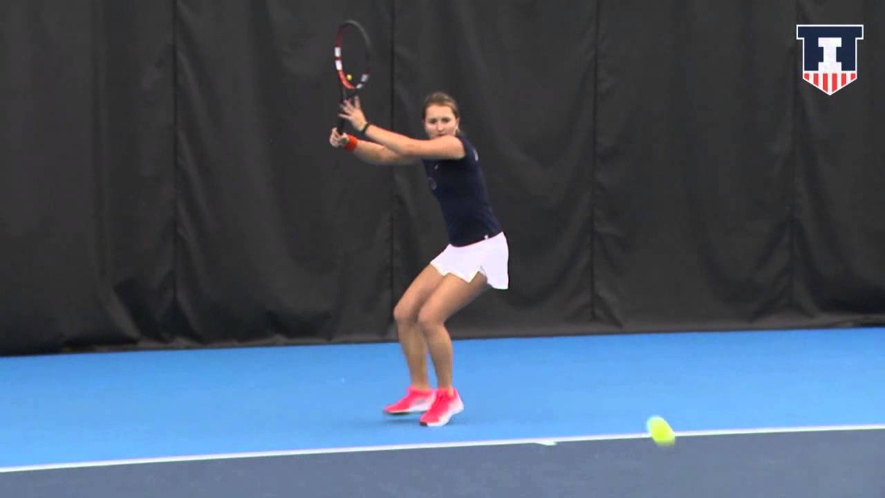 Illinois Women's Tennis vs Notre Dame Highlights 2/14/15 - YouTube