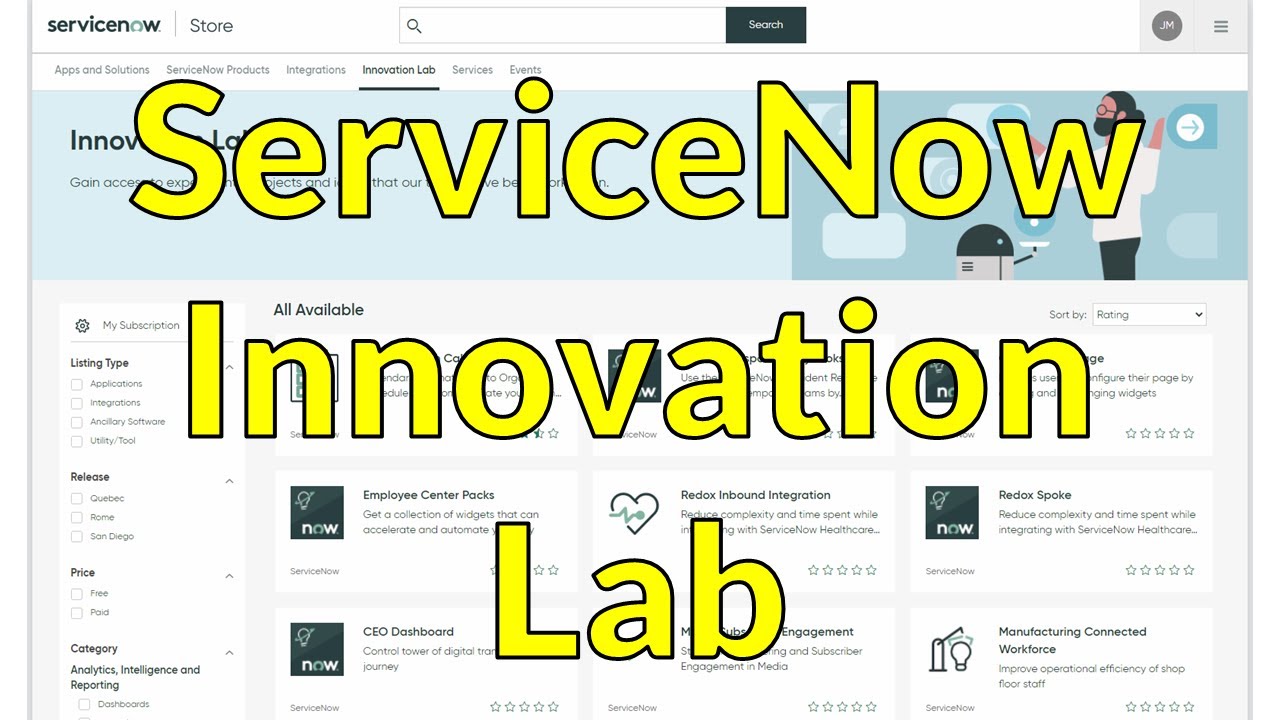 ServiceNow Innovation Lab - YouTube