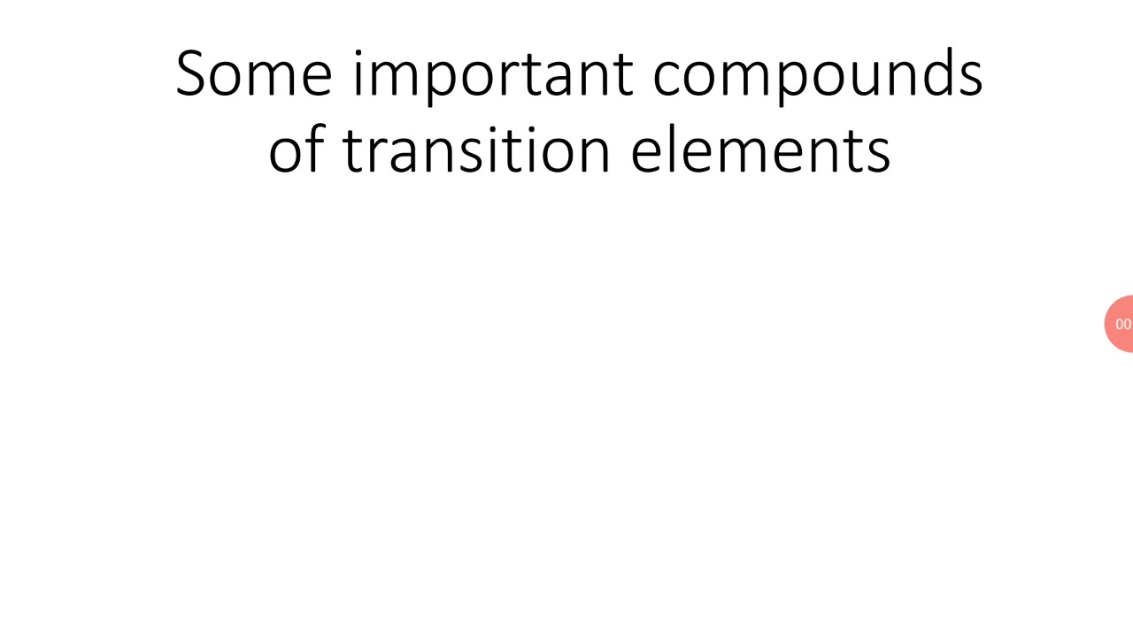 Some important compounds of transition elements class 12 chemistry unit ...