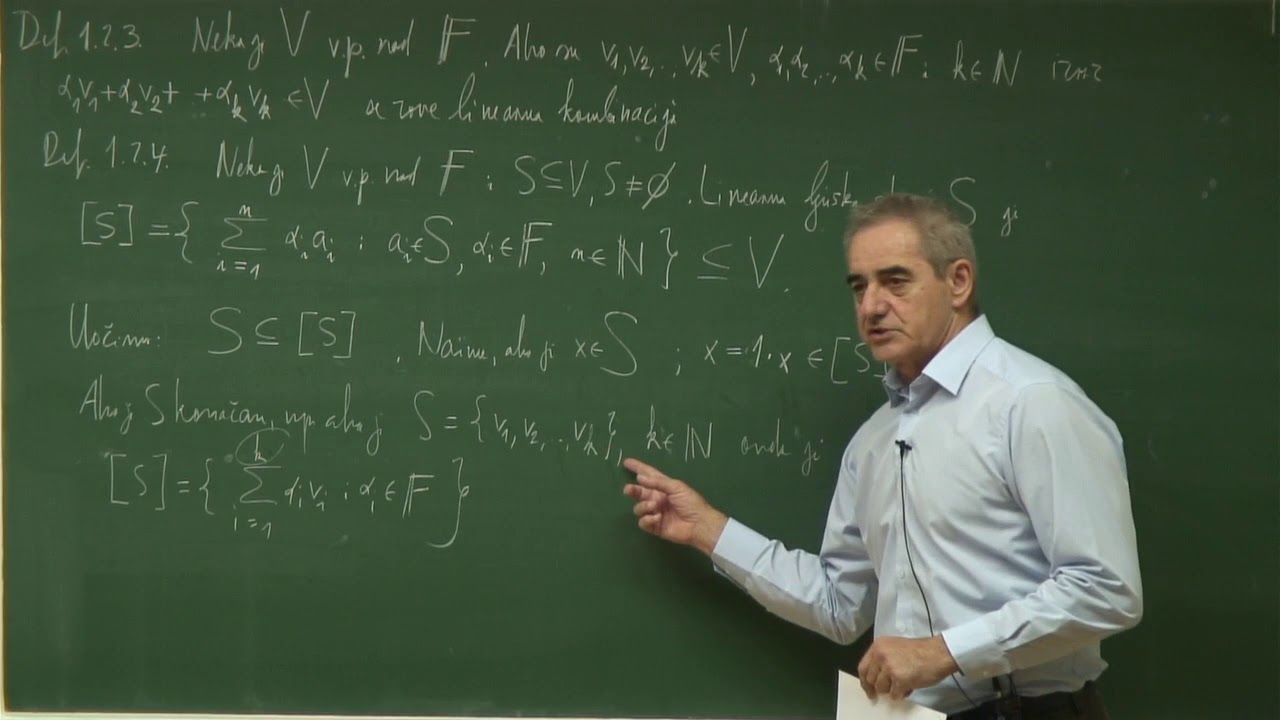 Linearna algebra 1 Baza i dimenzija 2 dio - YouTube