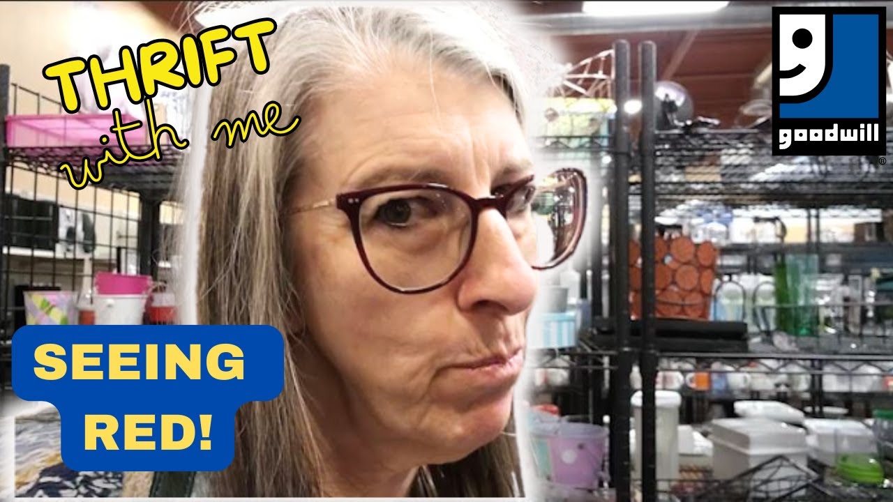 I'M SEEING RED at This Las Vegas Goodwill - Thrift With Me - YouTube