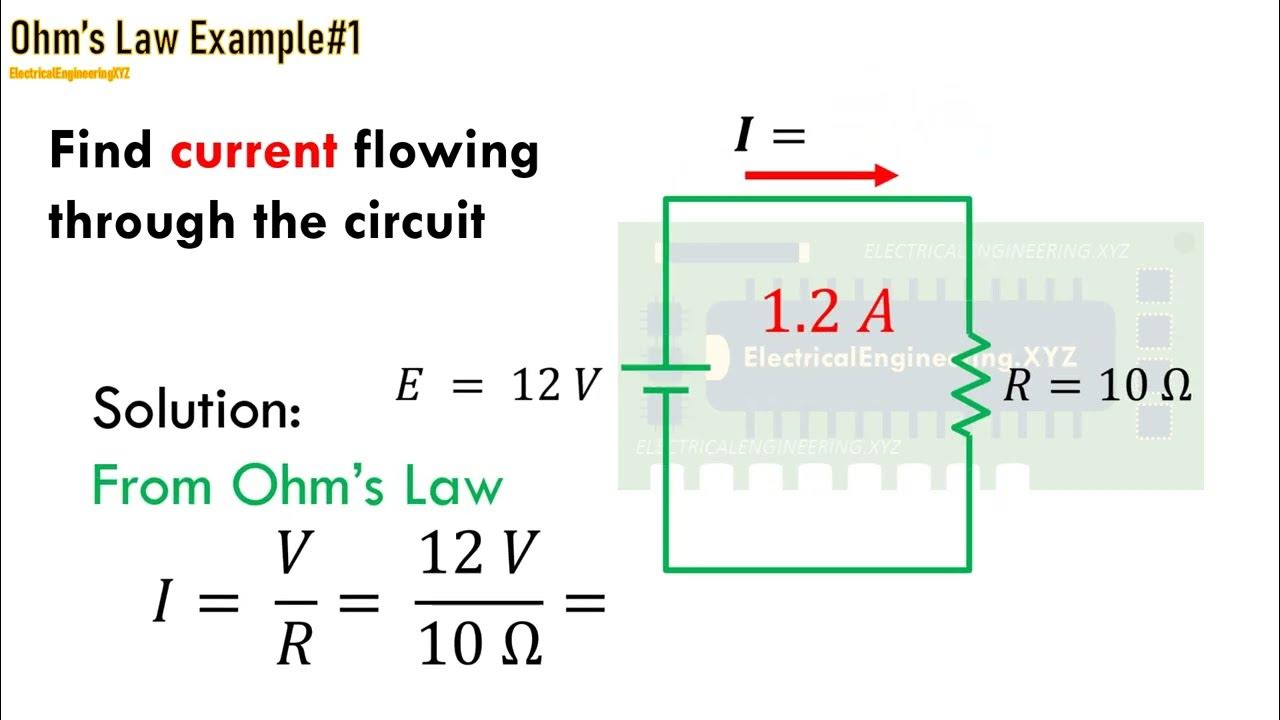 Ohm's Law Solved Example Problem 1 - YouTube