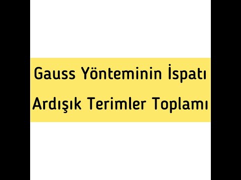 Ardışık Terimler Toplamı-( İspatı ) #maths #matematik #ispat #gauss