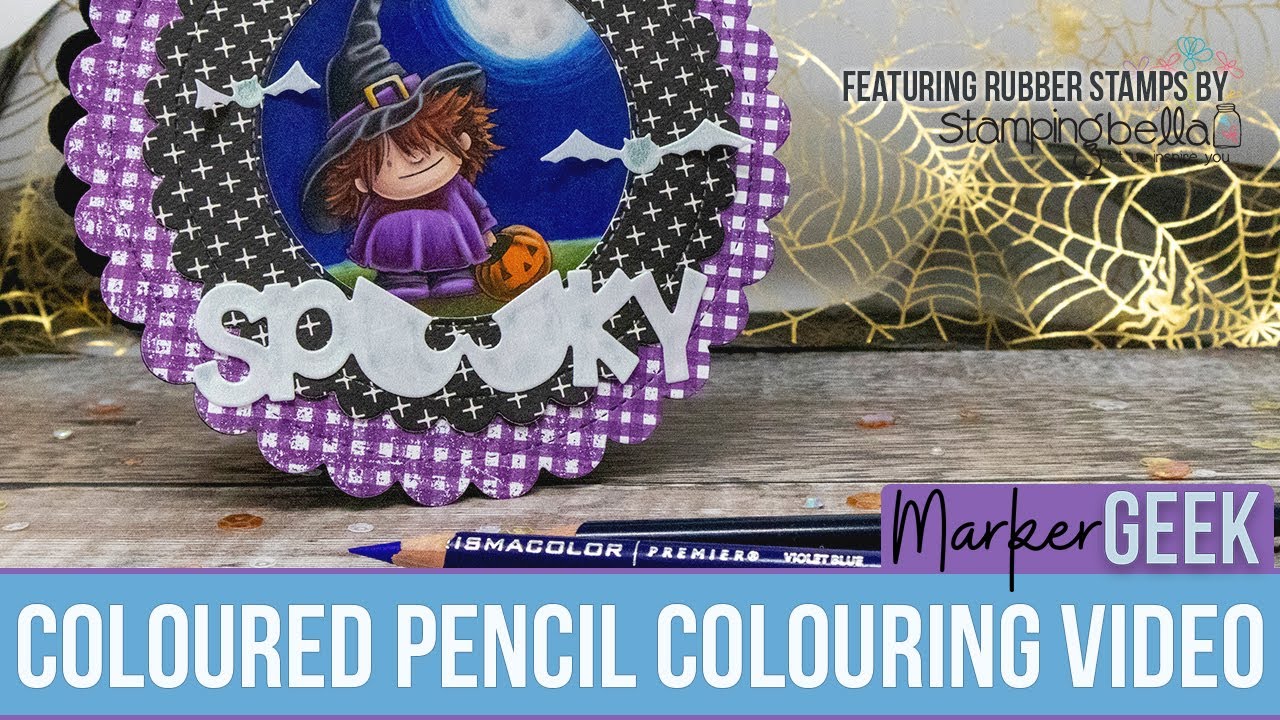 Coloured Pencil Witch - Stamping Bella Squidgy Witchy Trick or Treater ...